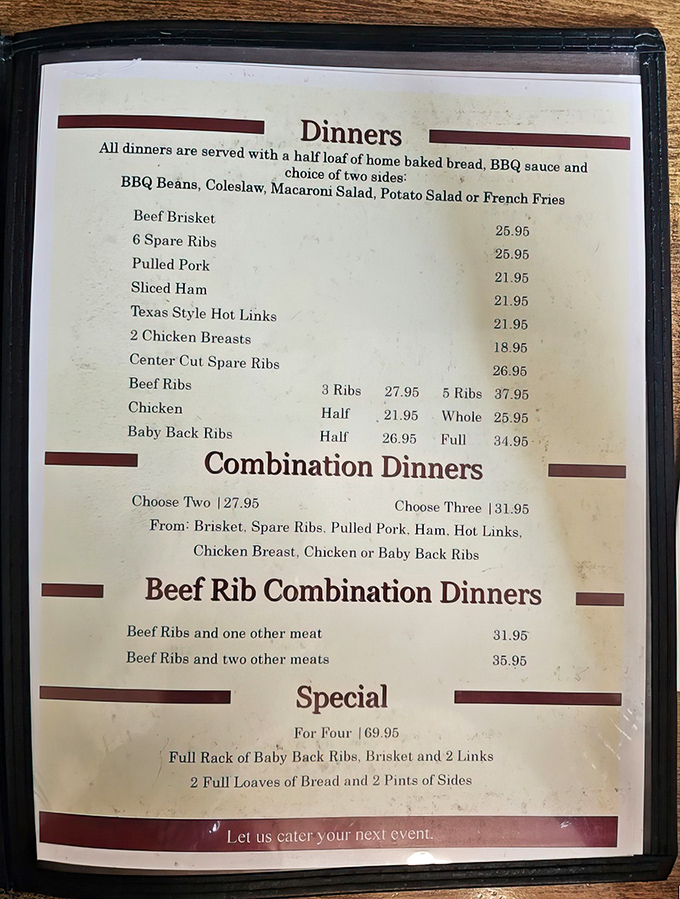 A menu that cuts right to the chase—no kale, no quinoa, just meat prepared with respect and sides that know their supporting role.