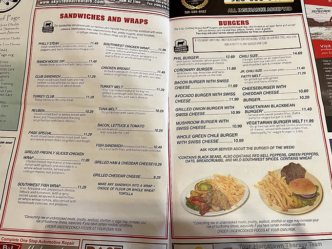 This menu isn't trying to impress you with fancy terminology&mdash;it's honest food described in honest language, the way menus ought to be.