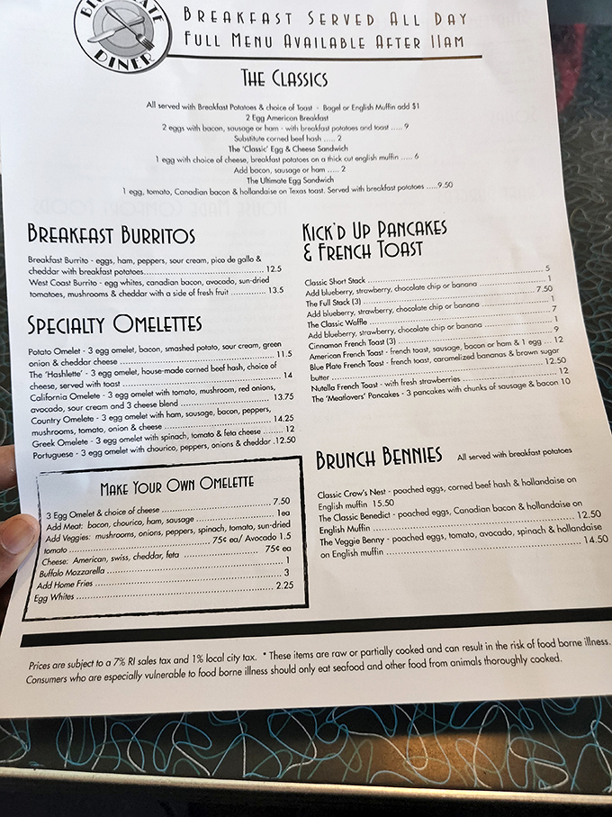 The breakfast menu reads like a love letter to morning indulgence. All-day breakfast? That's not a luxury&mdash;that's justice!