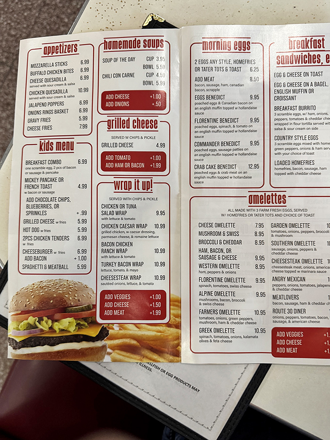 A menu that doesn't need fancy fonts to impress&mdash;just honest diner fare that's kept locals coming back since before Instagram made food famous.