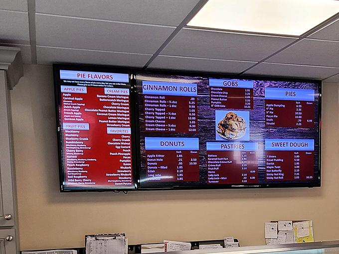 A menu board that should come with a warning label: "May cause spontaneous drooling and inability to choose just one item."