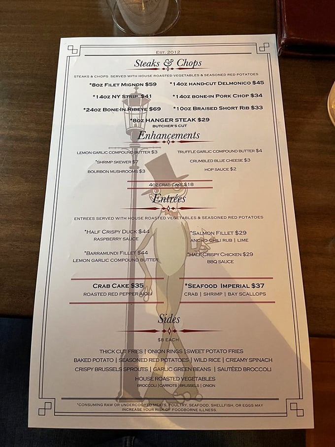 When a menu features filet mignon and ribeye, you know someone's taking their beef seriously in these mountains.