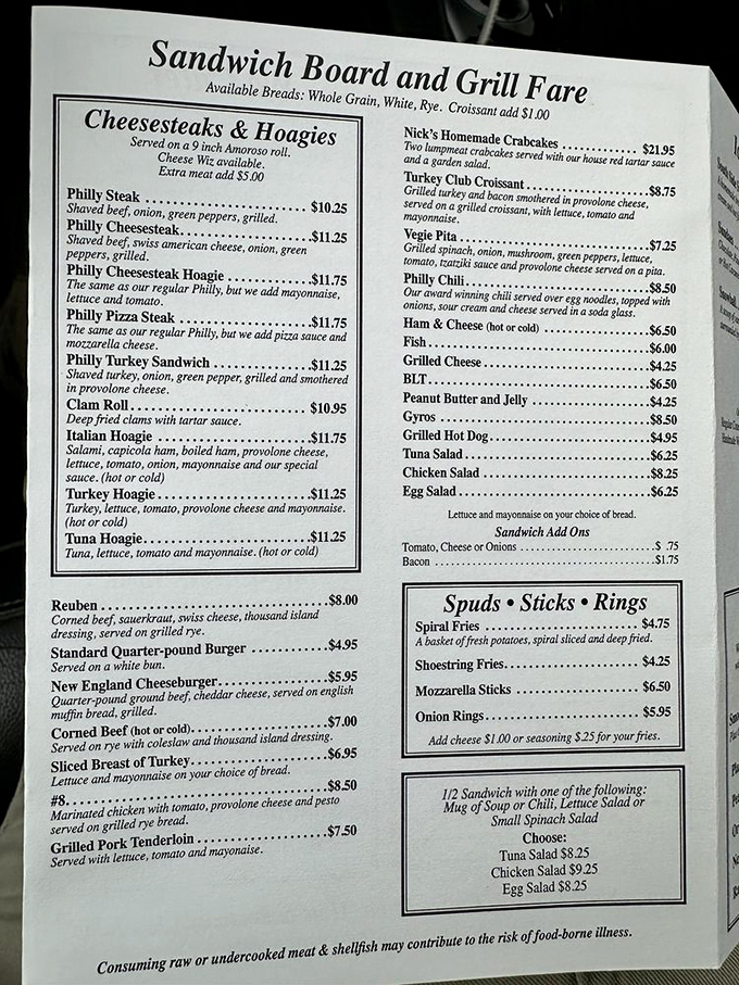 This menu isn't just a list of food&mdash;it's a manifesto of American diner classics where indecision becomes your only problem.