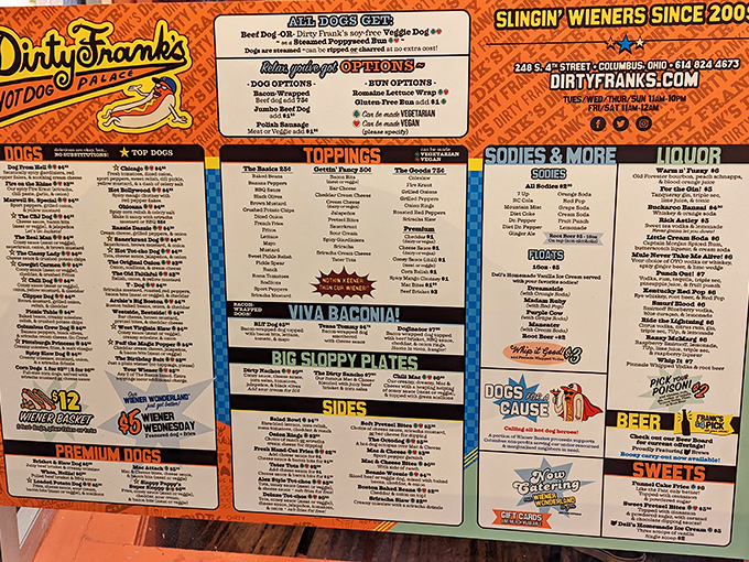 The menu board is like a treasure map where X marks the spot for flavor combinations you never knew you needed in your life.