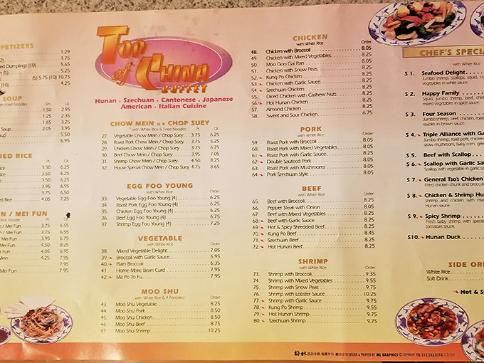 The menu reads like a passport to flavor country, spanning from Hunan to Szechuan with a surprising detour to Japan.