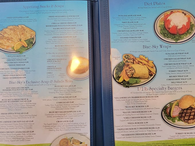 This menu is like a roadmap to happiness—where every destination costs less than a fancy coffee and tastes infinitely better.