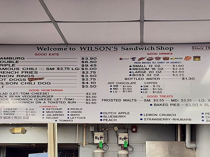 A menu board that hasn't changed much over the years&mdash;because when you've perfected something, why mess with success?