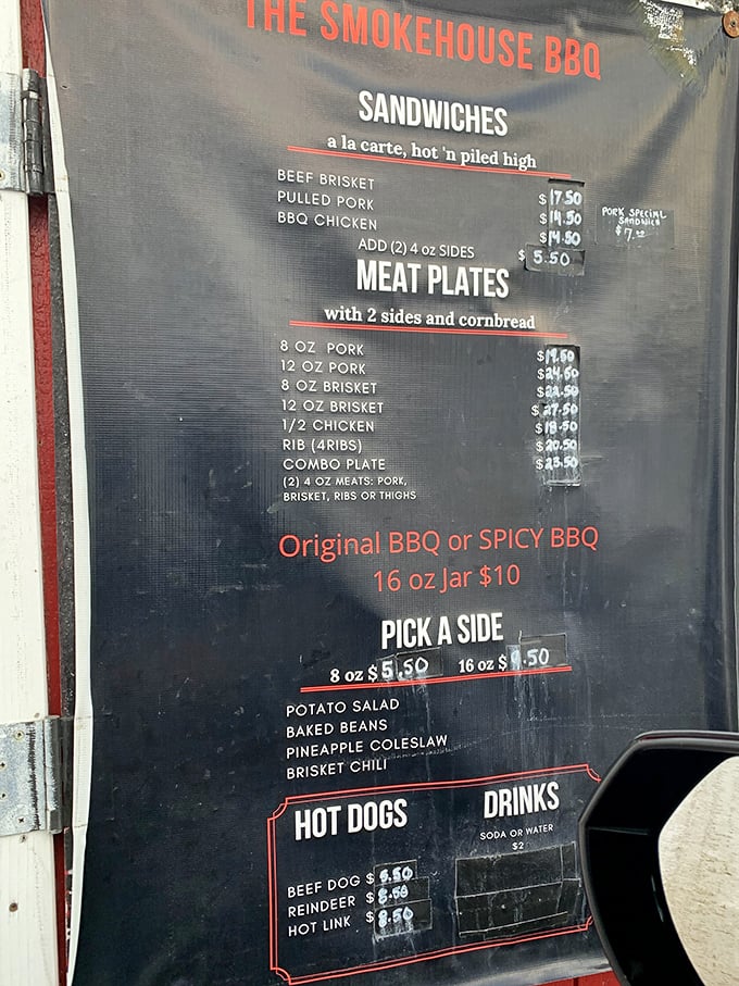 The menu board speaks the universal language of barbecue &ndash; straightforward options that let quality meat be the star.