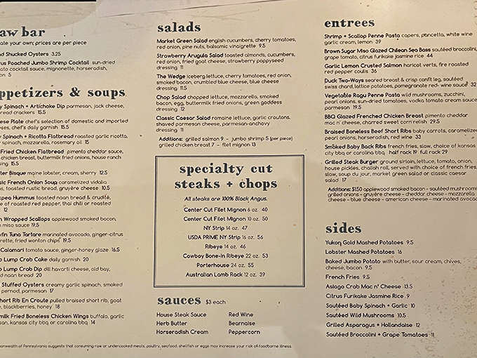 When a steakhouse menu includes lump crab cakes, you know someone's doing something gloriously right here.