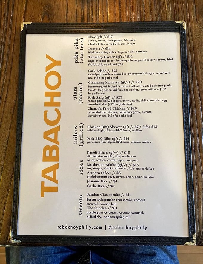 This menu isn't just a list of dishes&mdash;it's a treasure map to flavor country, with each item promising its own delicious adventure.