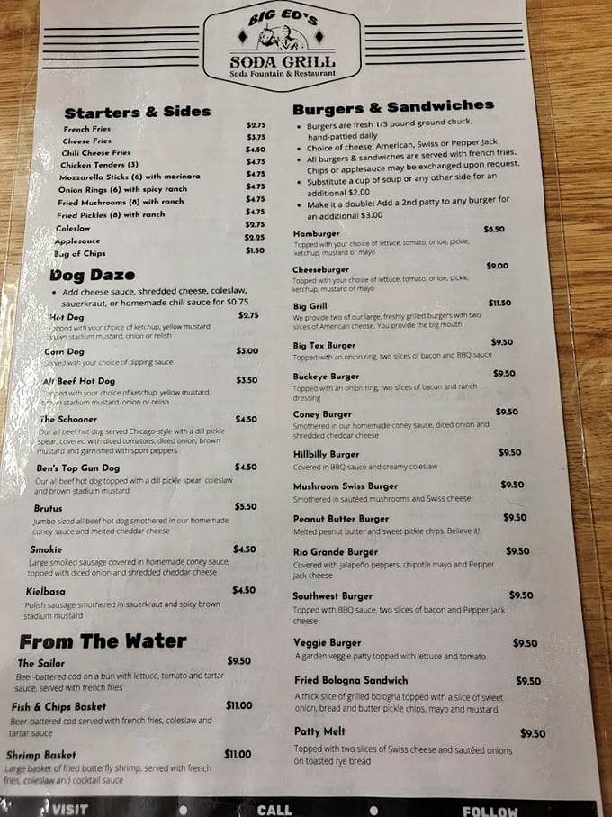 This menu reads like America's greatest hits, from classic burgers to creative combinations that actually make sense.