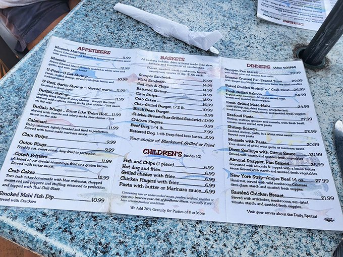 A menu that reads like a love letter to the Gulf. No molecular gastronomy here&mdash;just straightforward seafood that makes complicated cooking seem silly.