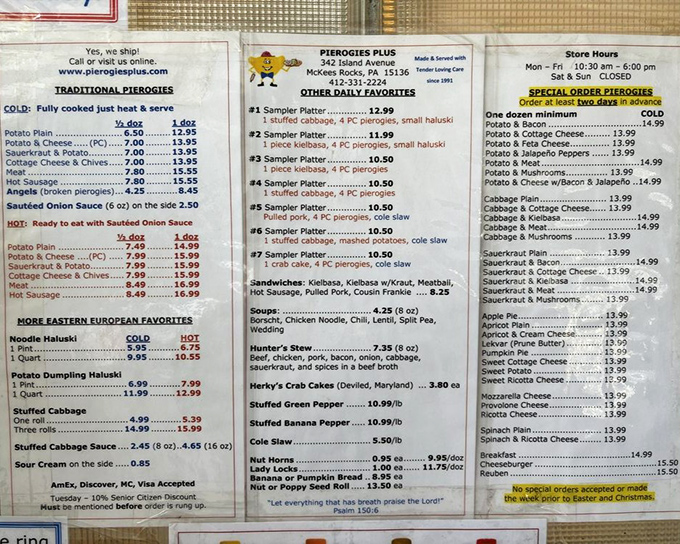 Menu board of dreams. Like reading a love letter from your Eastern European grandmother who really wants you to gain weight.
