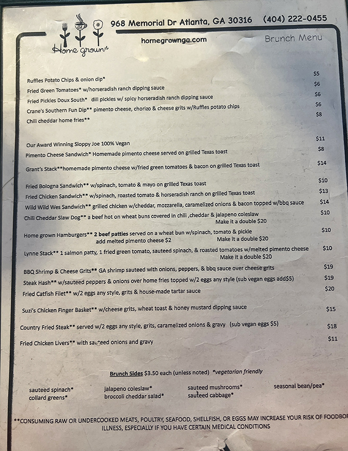 This menu reads like a greatest hits album of Southern breakfast &ndash; every track's a chart-topper.