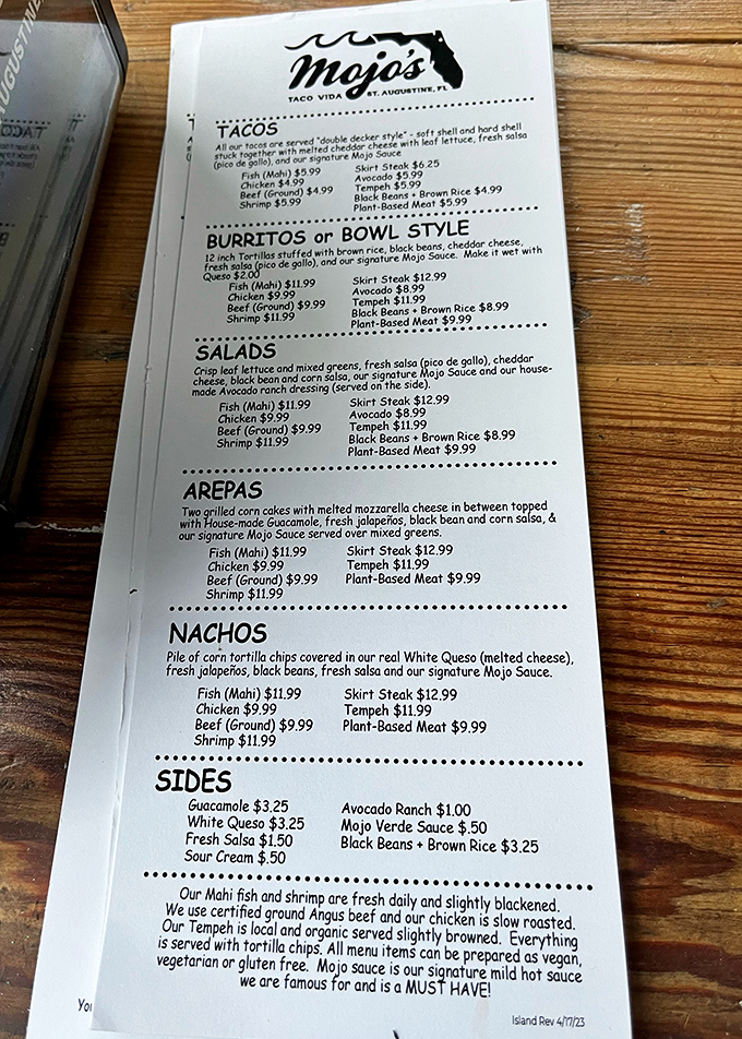 The menu reads like a love letter to Mexican street food, with each option more tempting than the last.