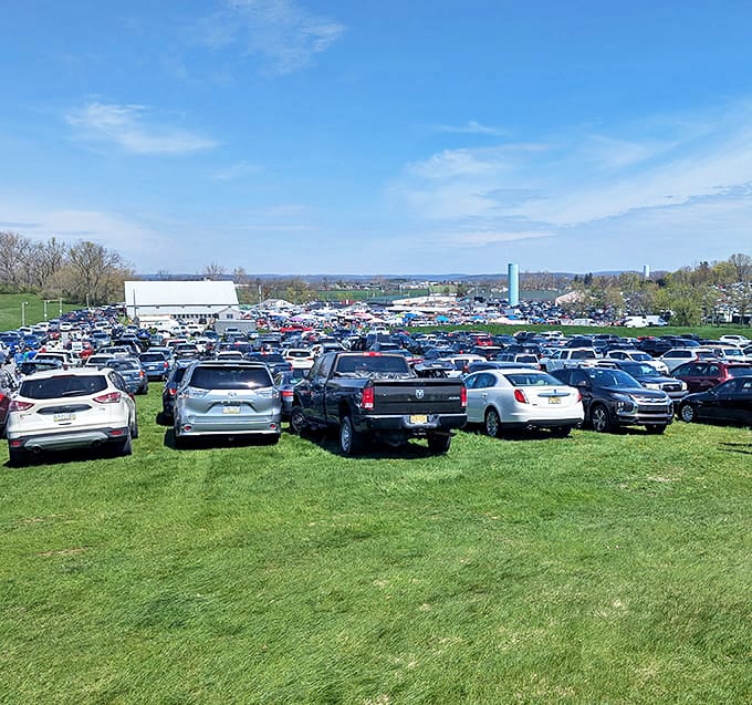 The true measure of a Pennsylvania market's popularity isn't Yelp reviews&mdash;it's the sea of vehicles stretching across acres of farmland every Friday morning.
