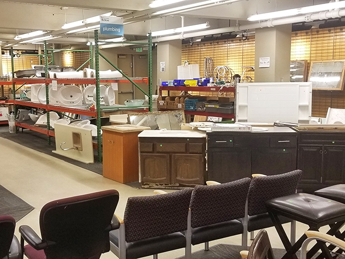 The plumbing section: where bathroom renovations begin and wallet anxiety ends. That perfect sink might just be waiting for you.