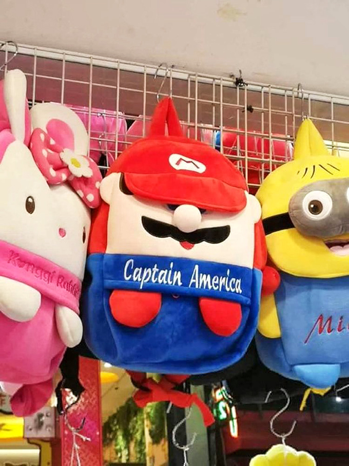 Character backpacks that transform ordinary school days into adventures. Mario would be proud, though I suspect Hello Kitty is the real moneymaker here.