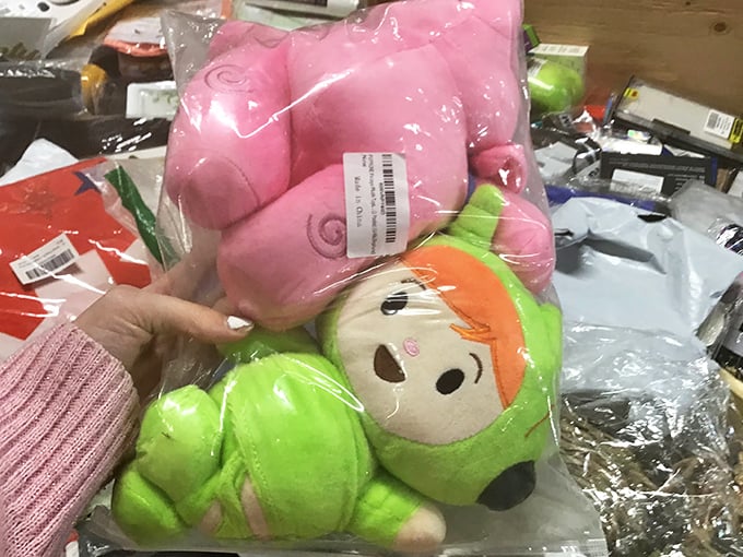 Plush toys waiting for their forever homes&mdash;proof that even stuffed animals deserve a second chance at retail redemption.