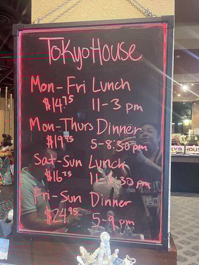 The chalkboard doesn't lie&mdash;weekend dinner might cost more, but that's when they bring out the big guns (and by guns, I mean crab legs).