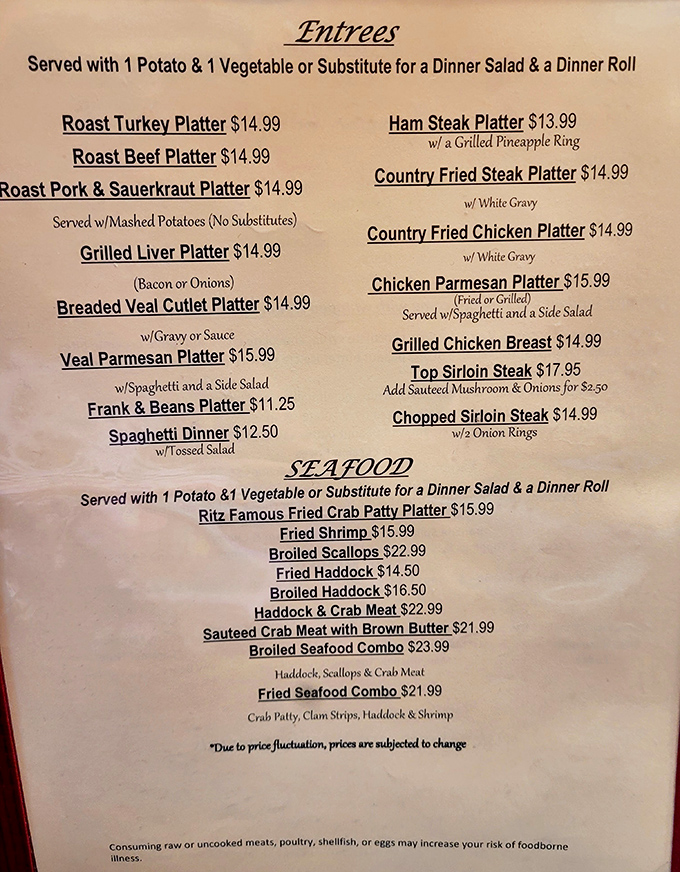 The menu reads like a greatest hits album of American comfort food &ndash; no molecular gastronomy or deconstructed anything, just dishes your stomach actually recognizes.