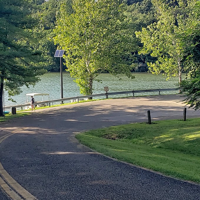 The road less traveled sometimes leads to the best discoveries&mdash;like this serene pathway where the loudest sound is your own "wow."