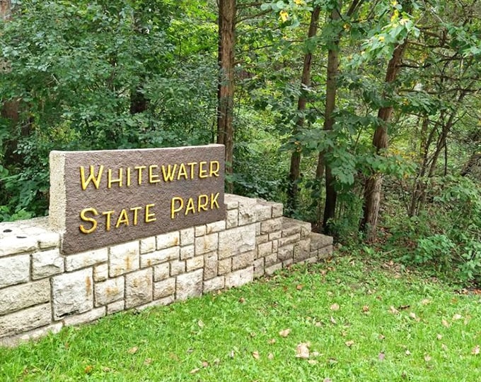 Like finding the entrance to Narnia, this stone marker welcomes you to a world where stress dissolves faster than an aspirin in hot tea.