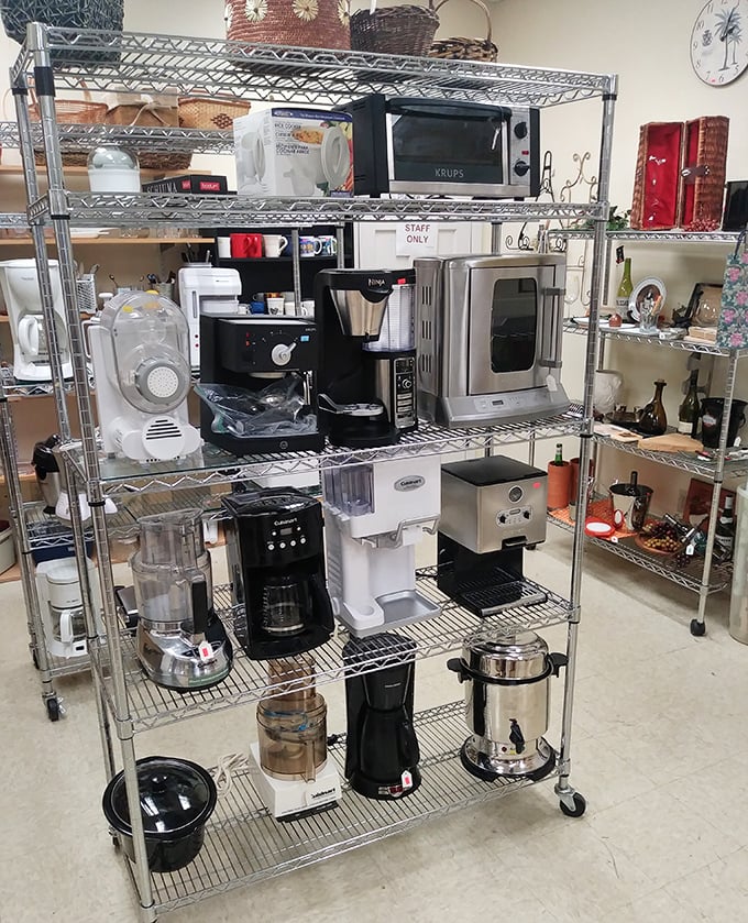 Coffee maker museum or budget kitchen starter kit? Either way, that perfect morning brew machine is waiting among this caffeinated collection.