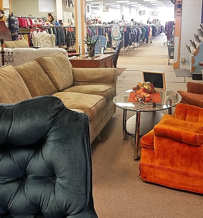 That vintage orange armchair isn't just furniture&mdash;it's a conversation starter waiting to transform someone's living room into a statement.