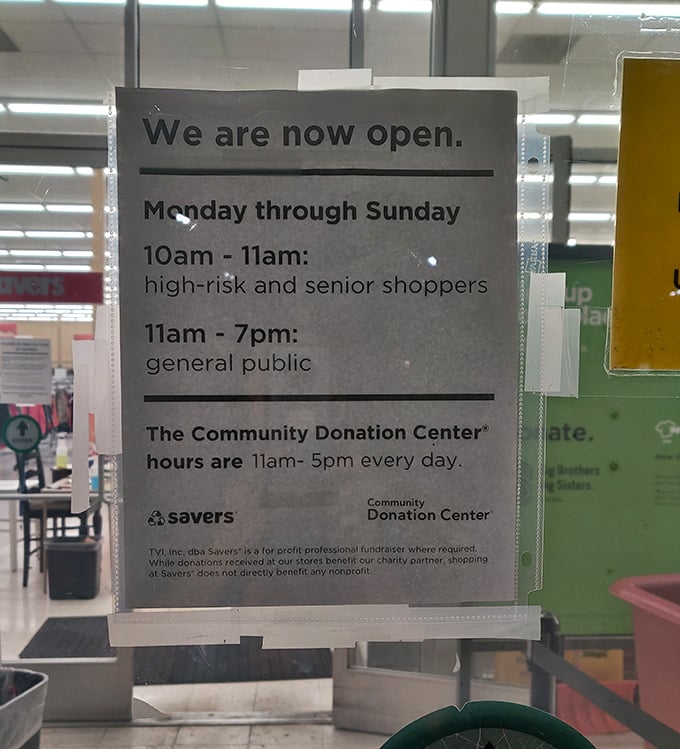 Even thrift stores adapted during challenging times, creating special hours for those who needed extra protection.