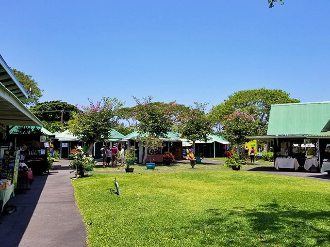 Nature and commerce blend seamlessly in this open-air marketplace, where shopping feels more like a stroll through a friend's garden.