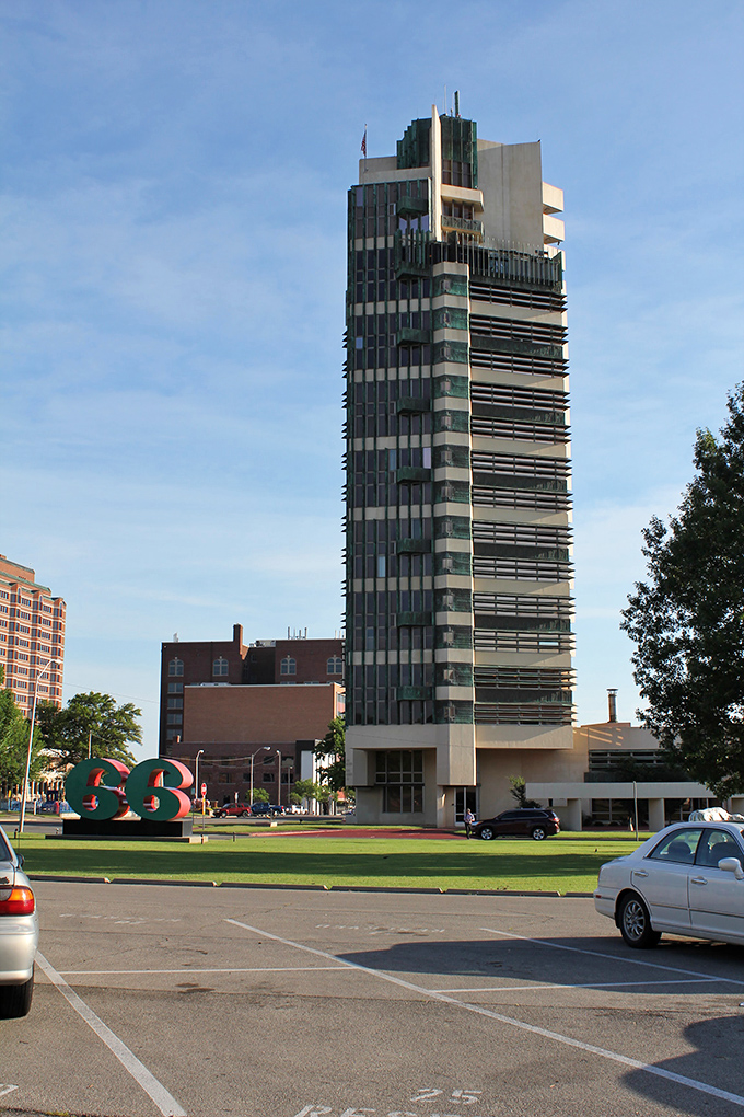 Frank Lloyd Wright's Price Tower stands like a copper-clad sentinel, proving genius architecture can thrive anywhere&mdash;even in northeastern Oklahoma.