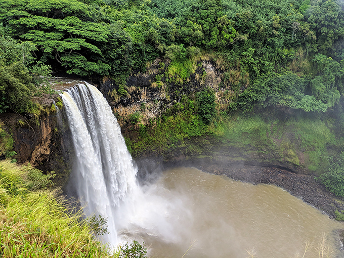 Wailua Falls doesn't just fall&mdash;it performs, cascading 80 feet with the confidence of a natural showstopper.
