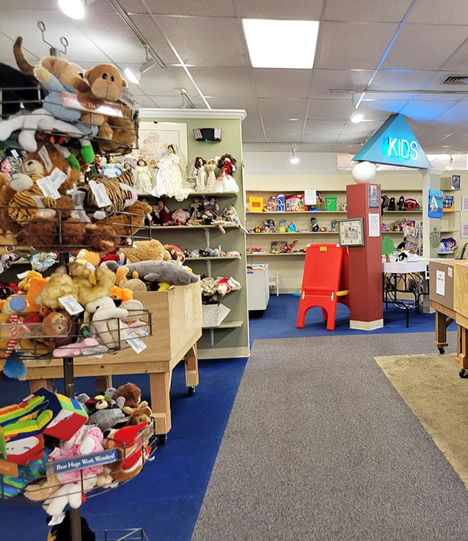 Stuffed animal heaven! Where forgotten teddy bears and plush pals find new homes and children discover the joy of pre-loved cuddle companions.