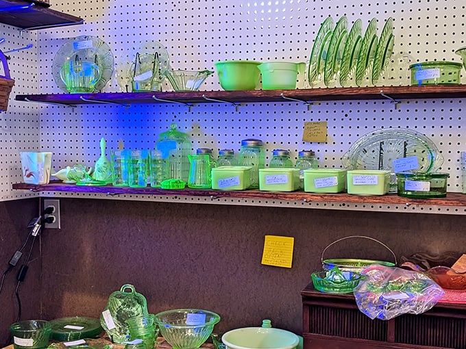 Under ultraviolet light, uranium glass reveals its otherworldly glow&mdash;like kryptonite for collectors who can't resist its radioactive charm.