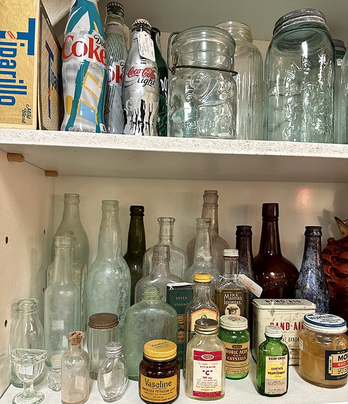 Vintage Coke bottles and mason jars prove glass used to mean something before everything went plastic and disposable.