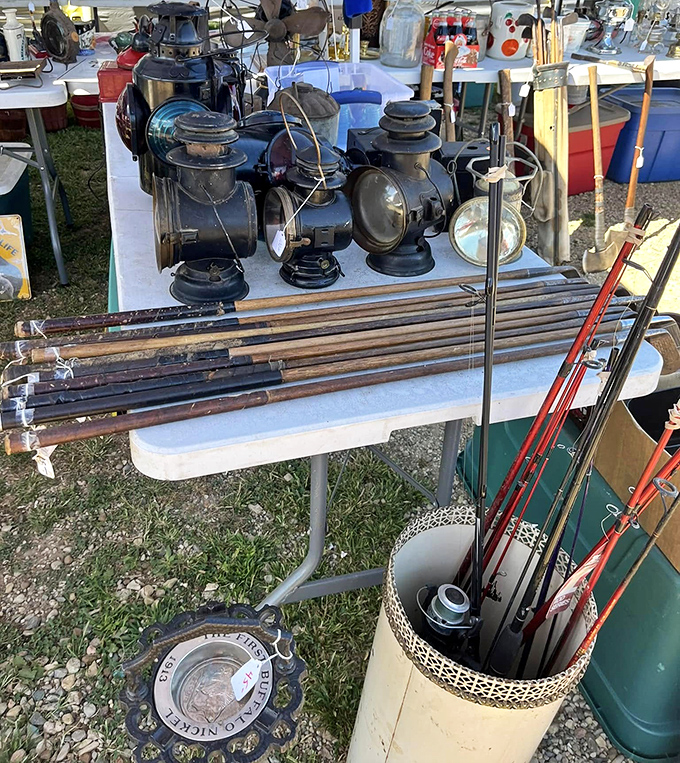 These vintage lanterns once lit Michigan cabins and campsites. Now they're waiting to illuminate your next ghost story or power outage adventure.