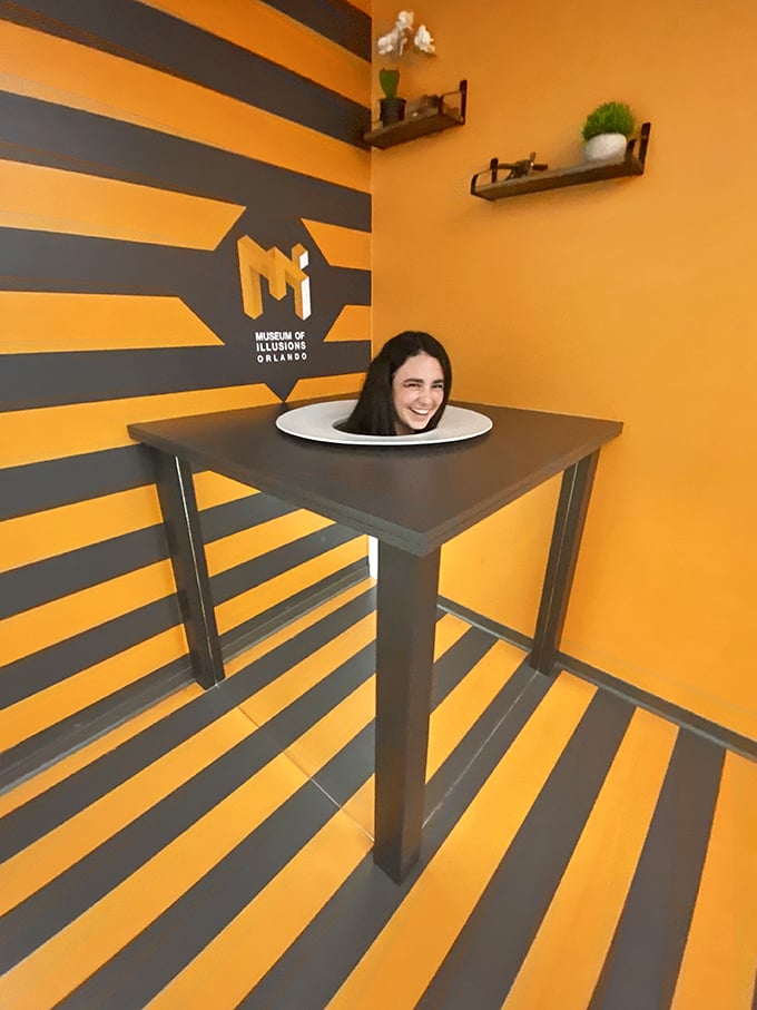 "Dinner is served!" This head-on-a-platter illusion gives new meaning to using your head, creating Instagram gold that friends won't believe isn't Photoshopped.