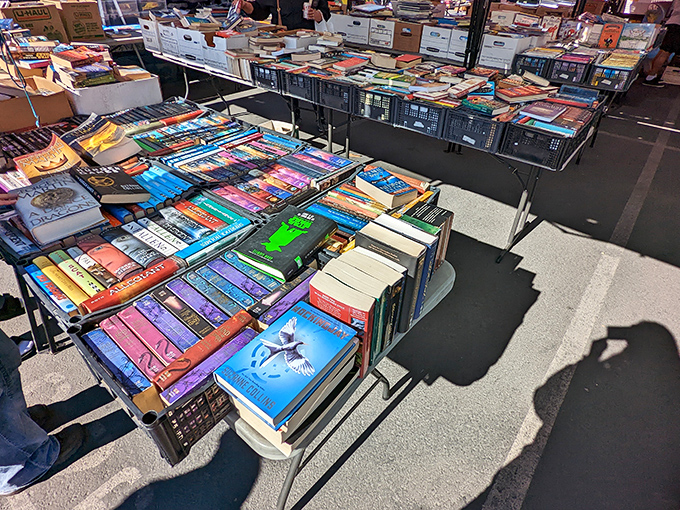 Literary treasure hunters sift through colorful spines &ndash; somewhere in this paper jungle lurks that out-of-print cookbook you've been seeking for years.