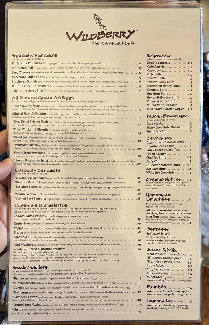 The menu reads like a breakfast lover's bucket list. Decisions this difficult should come with a therapist on standby.