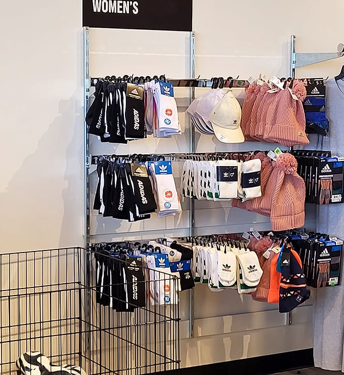 Adidas heaven for fashion-forward shoppers. Those pink corduroy pieces aren't just clothes&mdash;they're future stories about "that amazing outlet find everyone compliments."