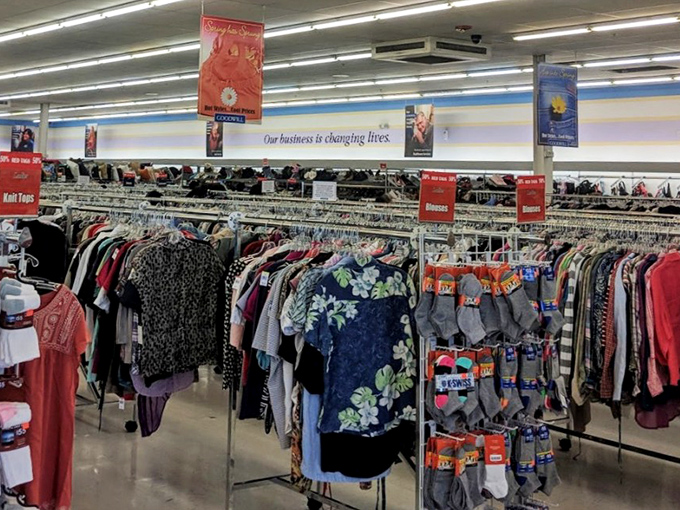 Racks upon racks of potential wardrobe revivals – that Hawaiian shirt might have stories to tell from its previous life.