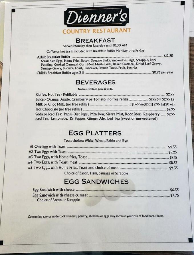 When the breakfast buffet includes scrapple and corn meal mush, you know you're in authentic Pennsylvania Dutch territory.