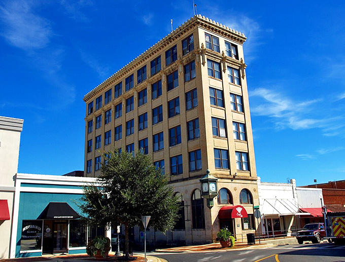 That tall building stands like Andalusia's exclamation point, reminding everyone that small towns can have big architectural personality and style.