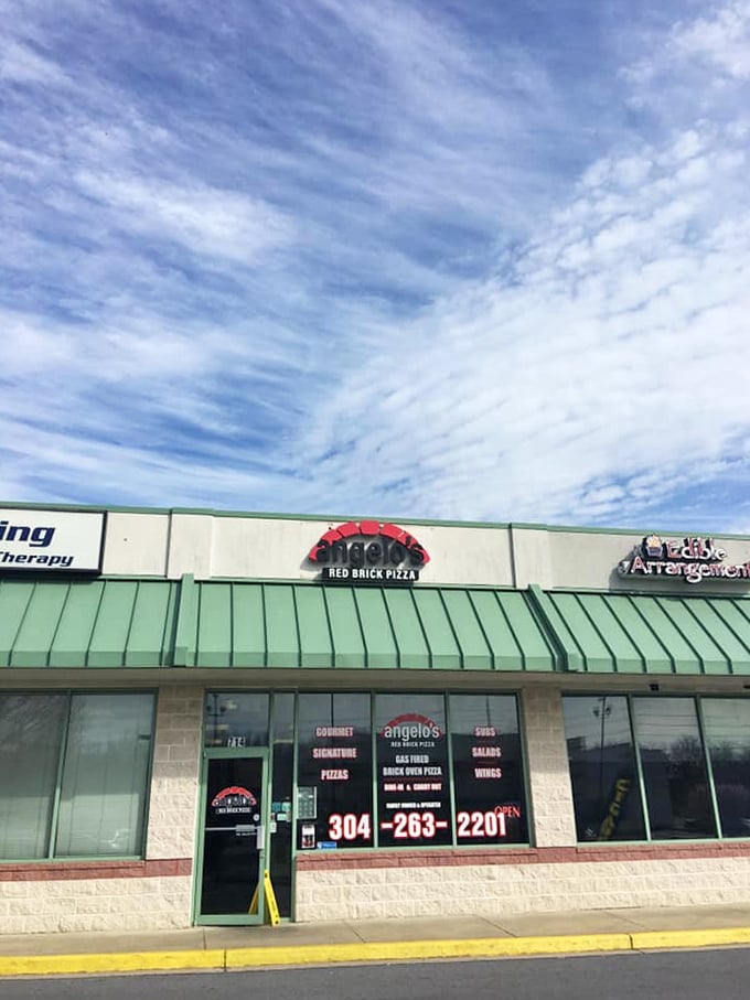 Angelo's Red Brick Pizza sits quietly in a strip mall, secretly harboring some of the most mouthwatering pies in Martinsburg.