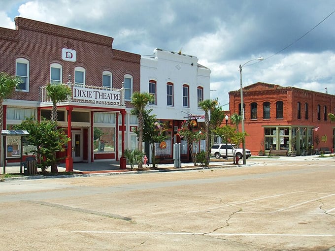 Apalachicola: The Dixie Theatre stands ready for its close-up, a nostalgic reminder of when movies cost a nickel and included a newsreel.