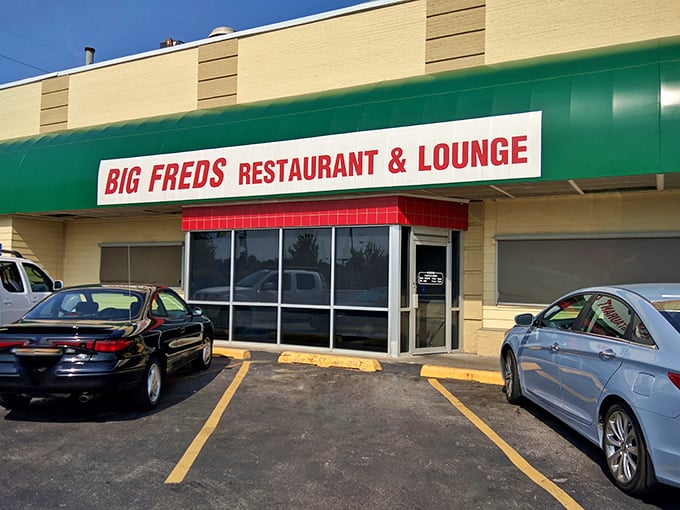 Big Fred's welcoming exterior says it all: come hungry, leave happy, and bring the whole family along for the ride.