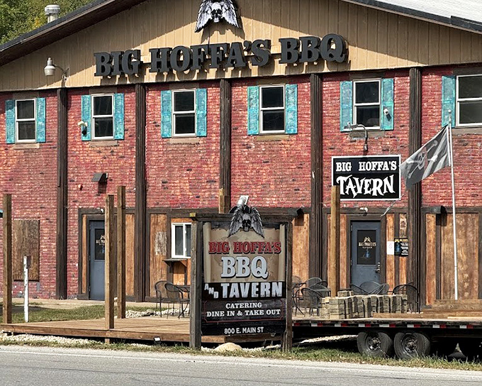 Forget fancy dining&mdash;this is where big flavor meets small-town attitude. Big Hoffa's BBQ & Tavern looks like a place built on great food, loud laughter, and genuine character.