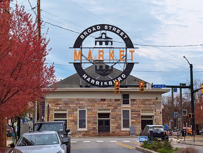 Historic charm meets modern marketplace at Broad Street Market, where Harrisburg's iconic stone building houses countless treasures.