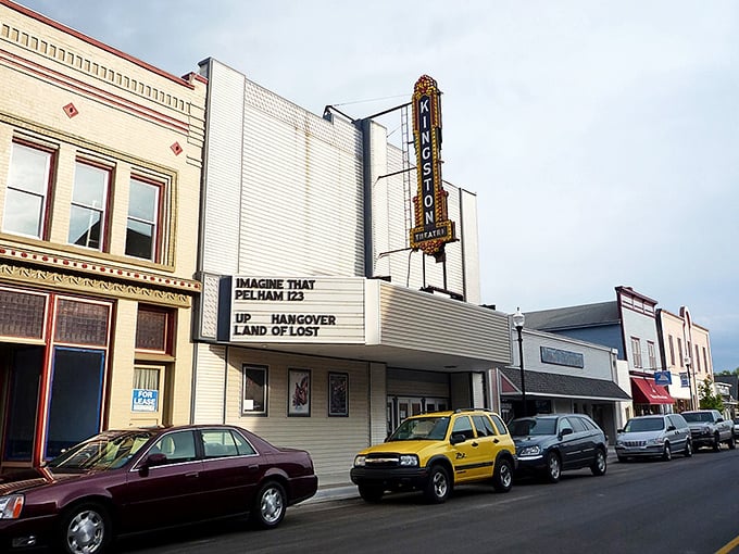 The historic Cheboygan Opera House marquee still lights up the street, entertaining residents without draining their wallets for decades.